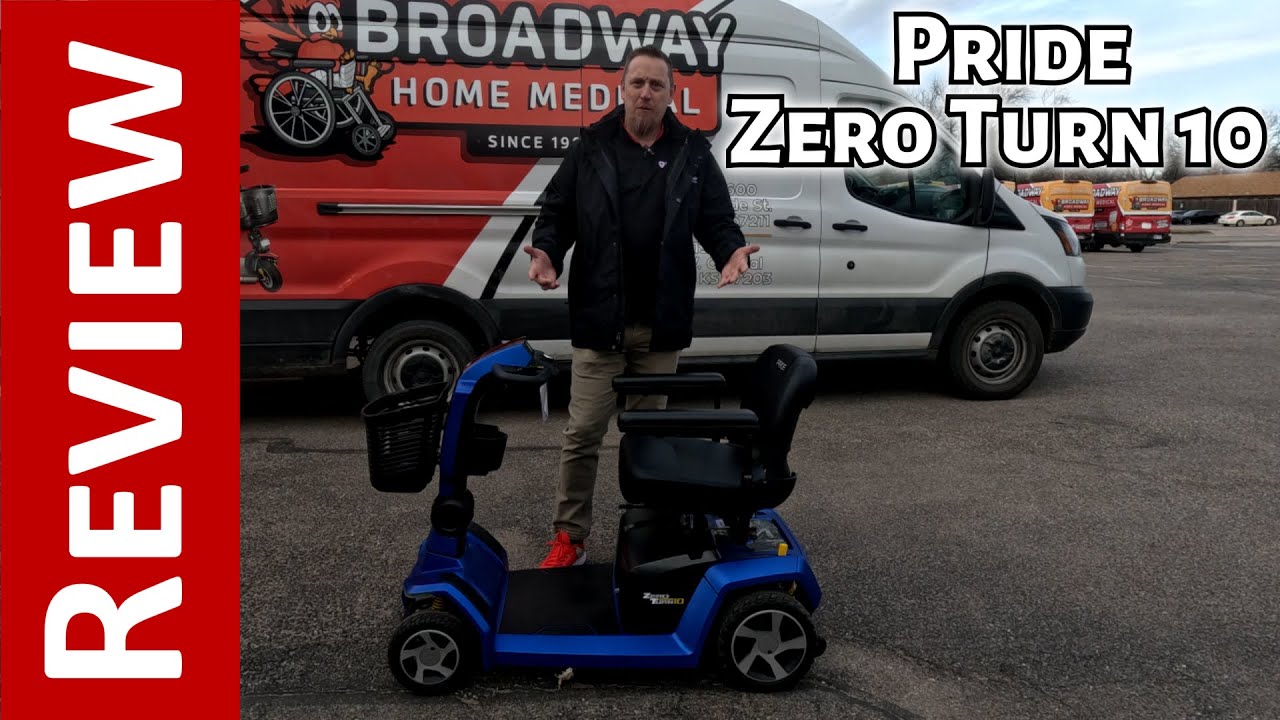 Review: A Detailed Look at Pride's Zero Turn 10 Power Scooter - YouTube