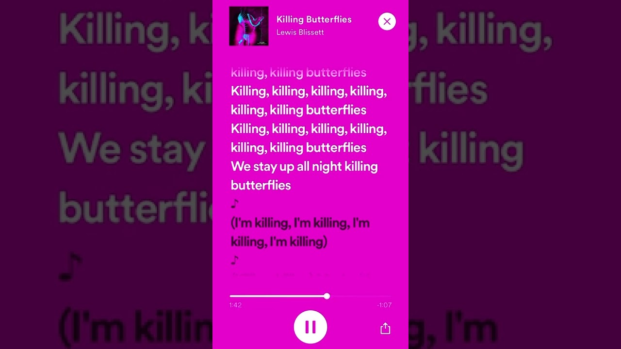 Killing butterflies, but with lyrics - YouTube