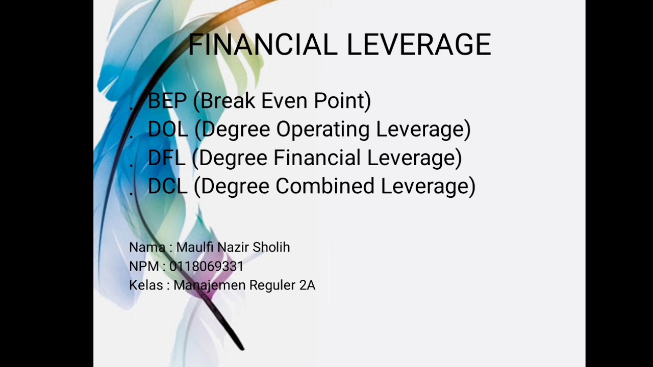 Financial Leverage: BEP, DOL, DFL, dan DCL - YouTube