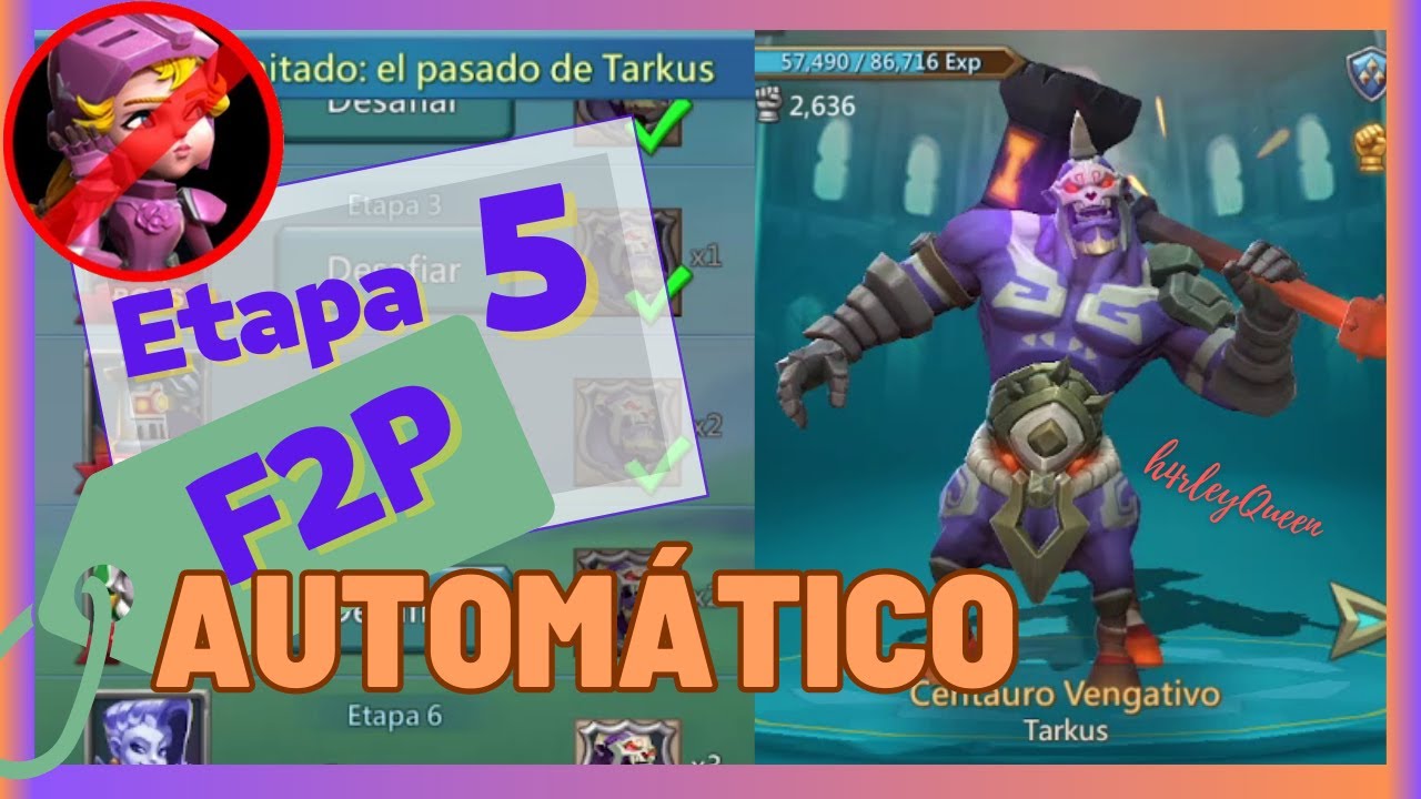 🔨 Etapa 5 Centauro Vengativo AUTOMÁTICO y F2P | Desafío limitado El pasado de Tarkus ...