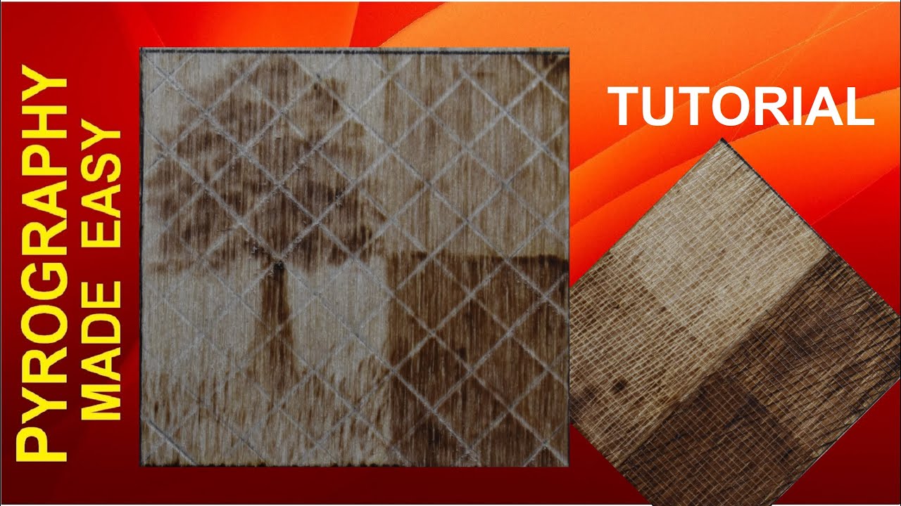 Wood Burning for Beginners - Embossed Lines texture - pyrography ...