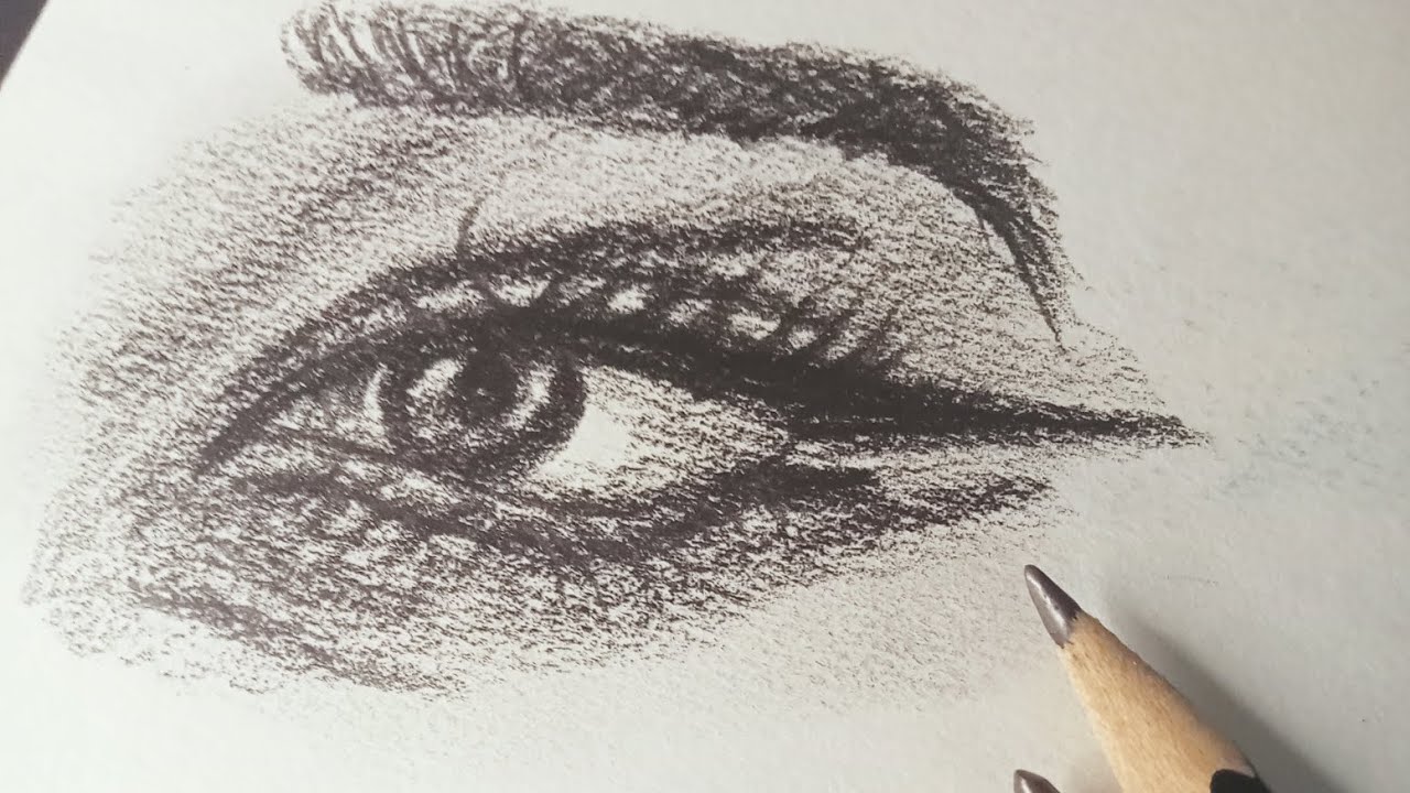 wing eye sketch tutorial for beginners - YouTube
