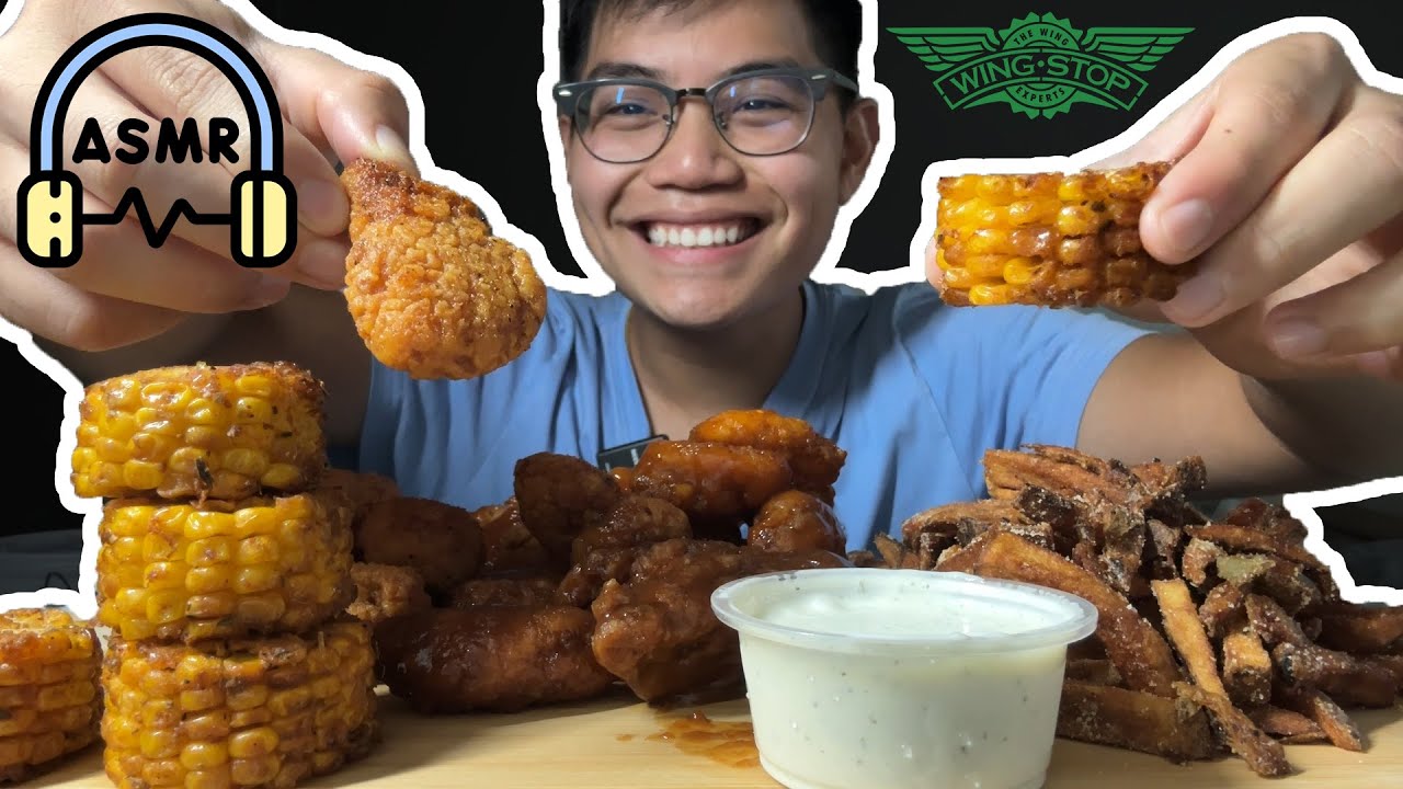 ASMR MUKBANG 🍗 WINGSTOP BONELESS WINGS, CORN AND FRIES 🌽🍟 | Nexoloft ...