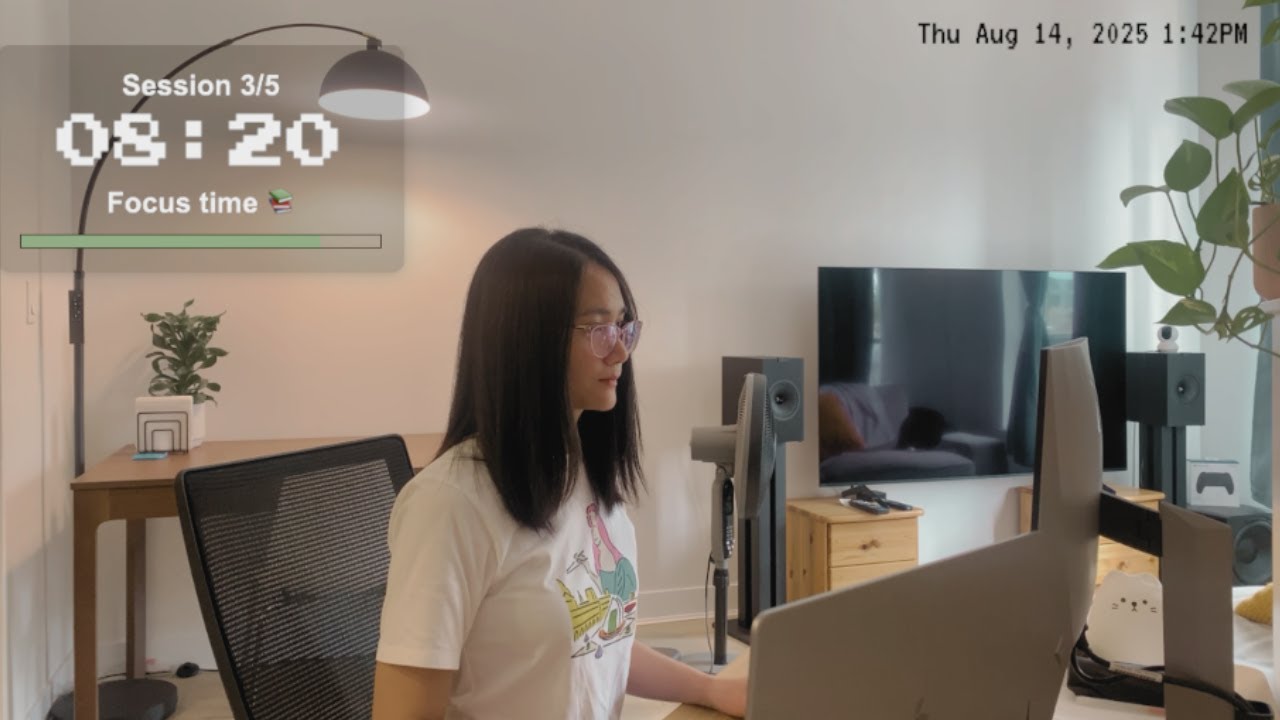 5-hour Study/Work/Focus With Me Live | pomodoro timer 50/10 🌧 - YouTube