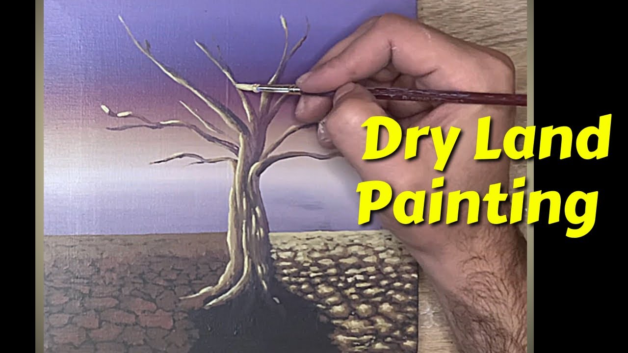 Arid land painting|How to paint dry land#Paintdryland - YouTube