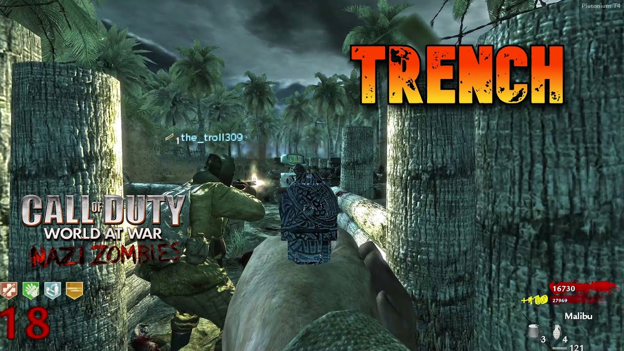 ZOMBIES ON A TRENCH (EPIC MAP) WAW ZOMBIES CUSTOM MAP - YouTube