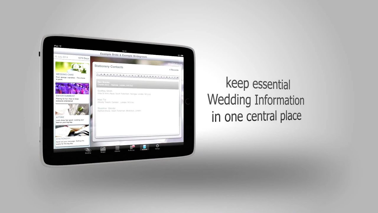 The Number 1 Wedding Planner iPad App by Jane Dayus-Hinch - Available ...