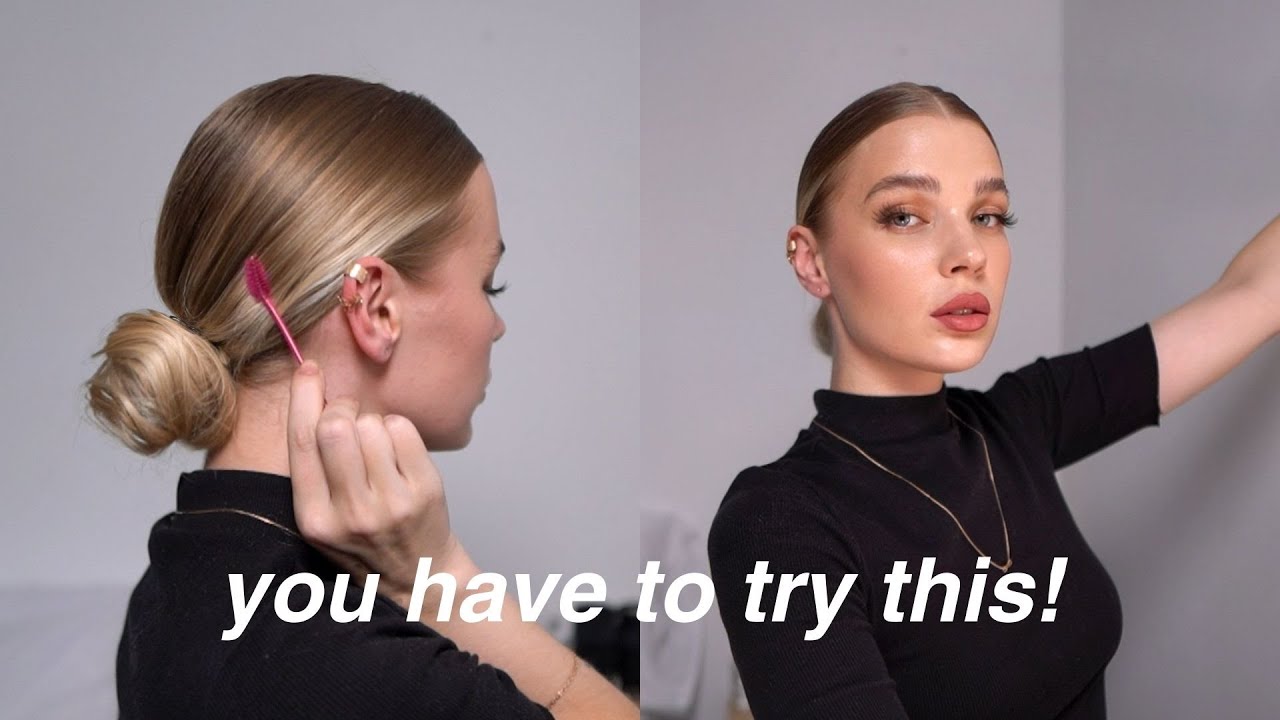 the easiest perfect sleek bun - YouTube