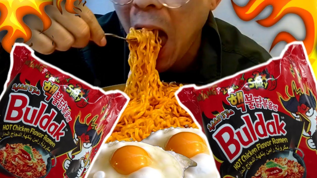 MUKBANG|| 2X SPICY BULDAK NOODLES - YouTube