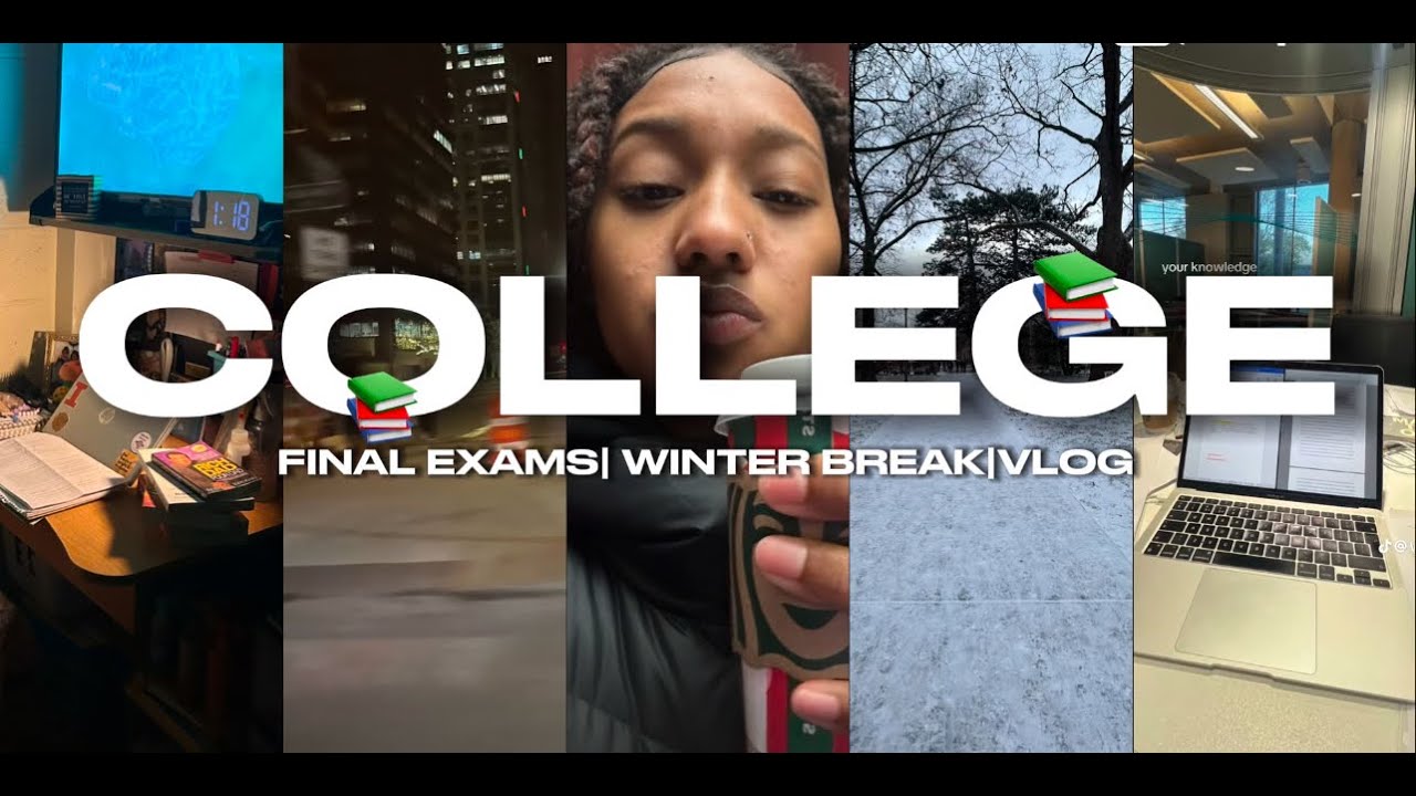 A WEEK COLLEGE WINTER BREAK VLOG ️📚: freshman day in life, finals, dorm ...