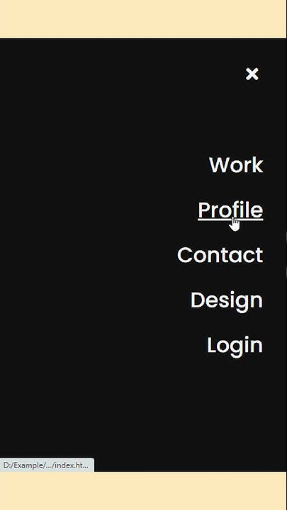 [#Shorts] Full Screen Overlay Navigation Bar Using GSAP | HTML CSS And GSAP - YouTube