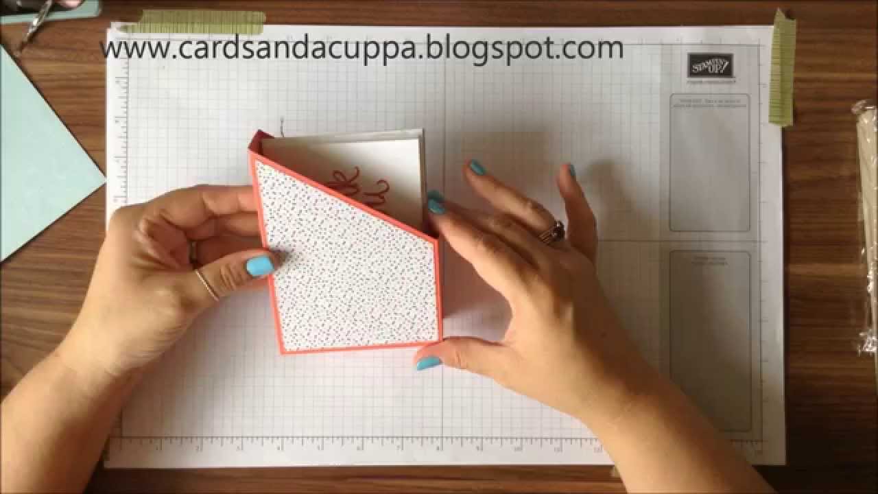 Make a Mini Box File for Stampin' Up's Notecards - YouTube