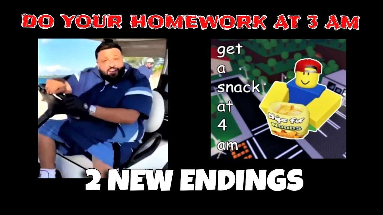 Do Your Homework At 3 AM - 2 NEW Endings [ROBLOX 🔥] - YouTube