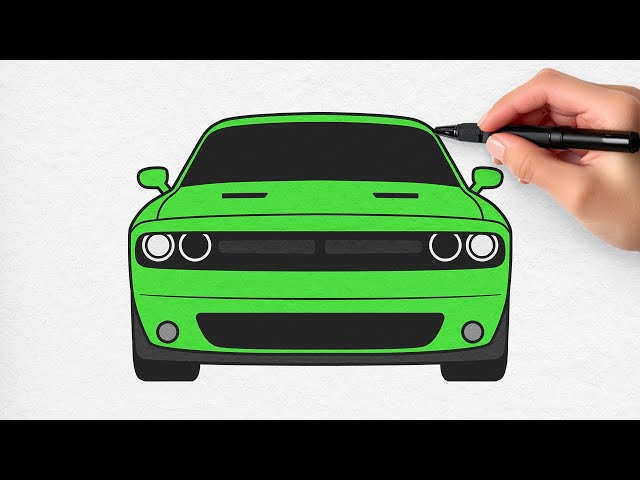 How To Draw A Dodge Challenger Step By Step