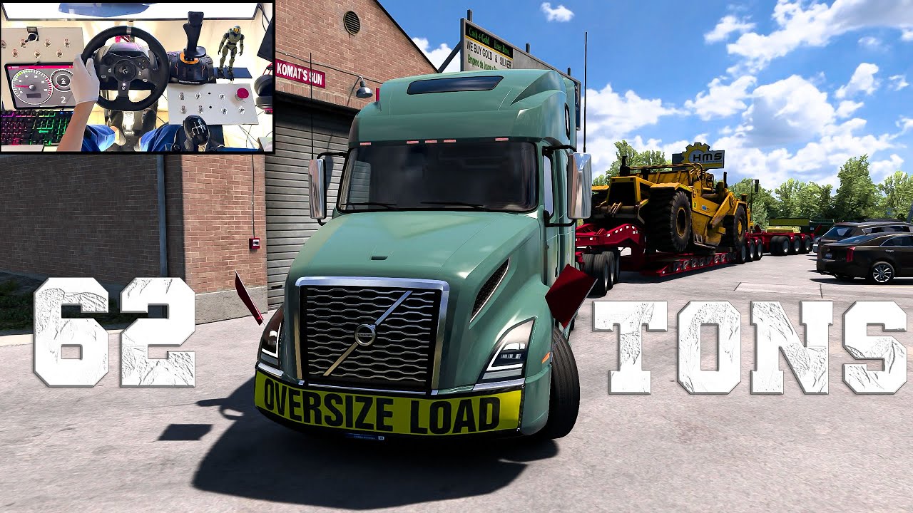 American Truck Simulator | VOLVO VNL 860 455 hp Transporting 62 Tons ...