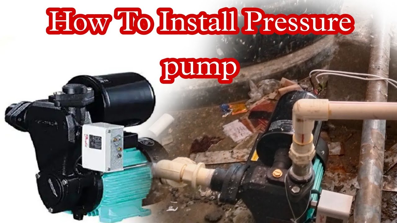 V-guard 0.5 Hp Pressure Booster Pump Installation. How To Install Water Booster Pump. - YouTube