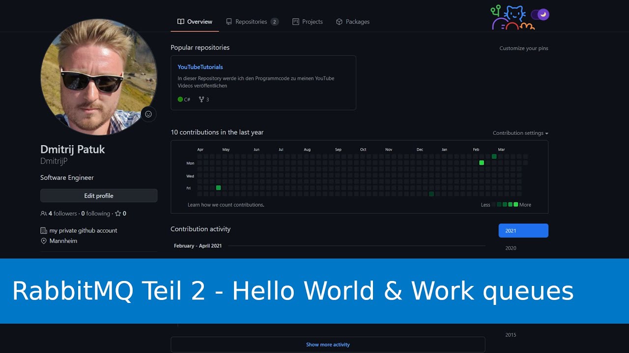 RabbitMQ Teil 2 - Hello World & Work queues - YouTube