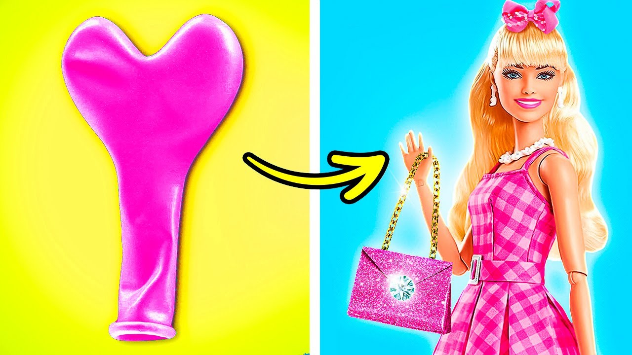 Amazing Doll Baloon Dress 👝💗🎀💓 *Poor Doll Makeover* - YouTube