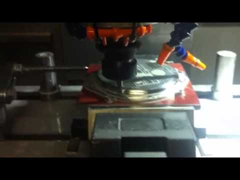 milling clutch cover on lunan cnc - YouTube