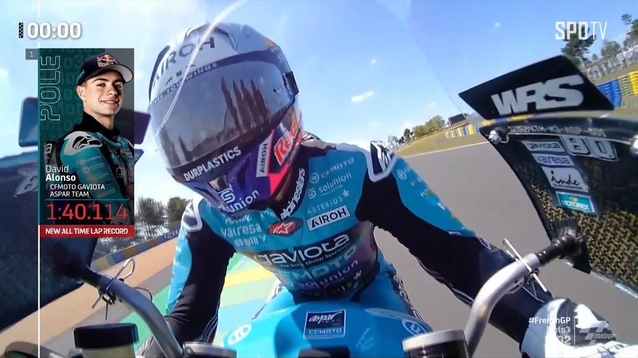 [MotoGP™] French GP - Moto3 Pole Position & Interview - YouTube