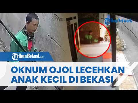 Biadab! Pria Berjaket Ojol Diduga Lecehkan Anak di Bekasi, Aksinya Terekam CCTV