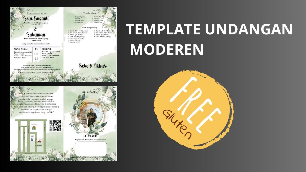 Template Undangan Pernikahan PSD Gratis! Bisa Diedit di Photoshop - YouTube