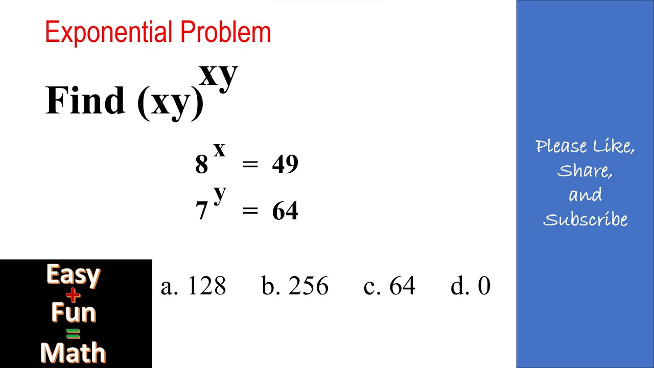 Mathematics # Practice Olympiad Questions # Exponential Problem # Math ...