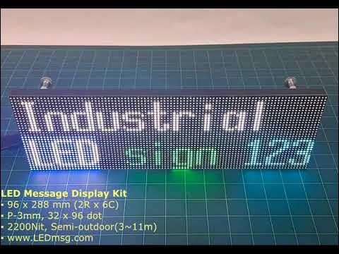 Industrial real-time LED text message display sign board RS232/TTL ...