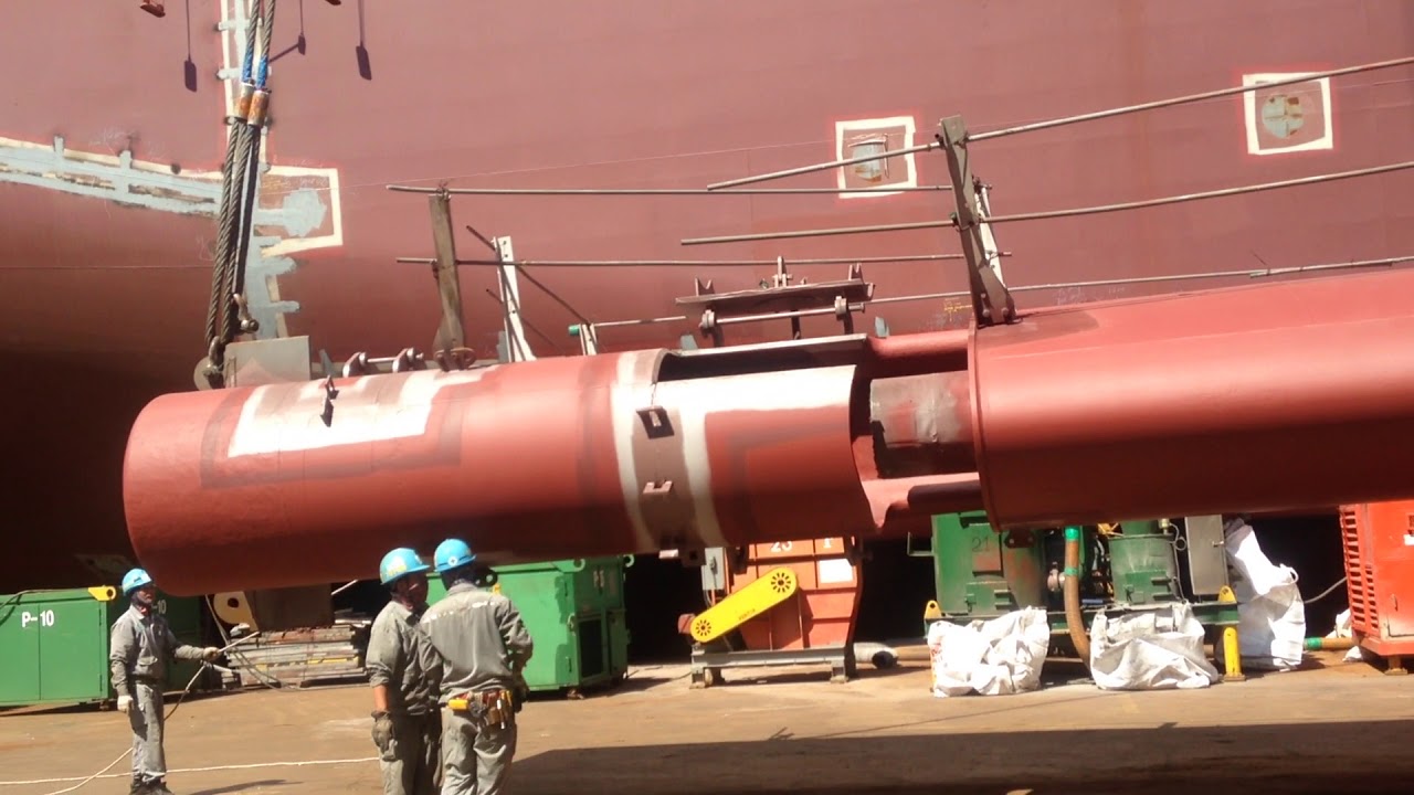 Installing rudder plate for vessel - part 2 - YouTube