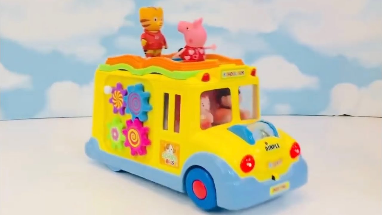 Toy Bus VIDEOS Compilation PEPPA PIG Hey Duggee Daniel Tiger Figures ...