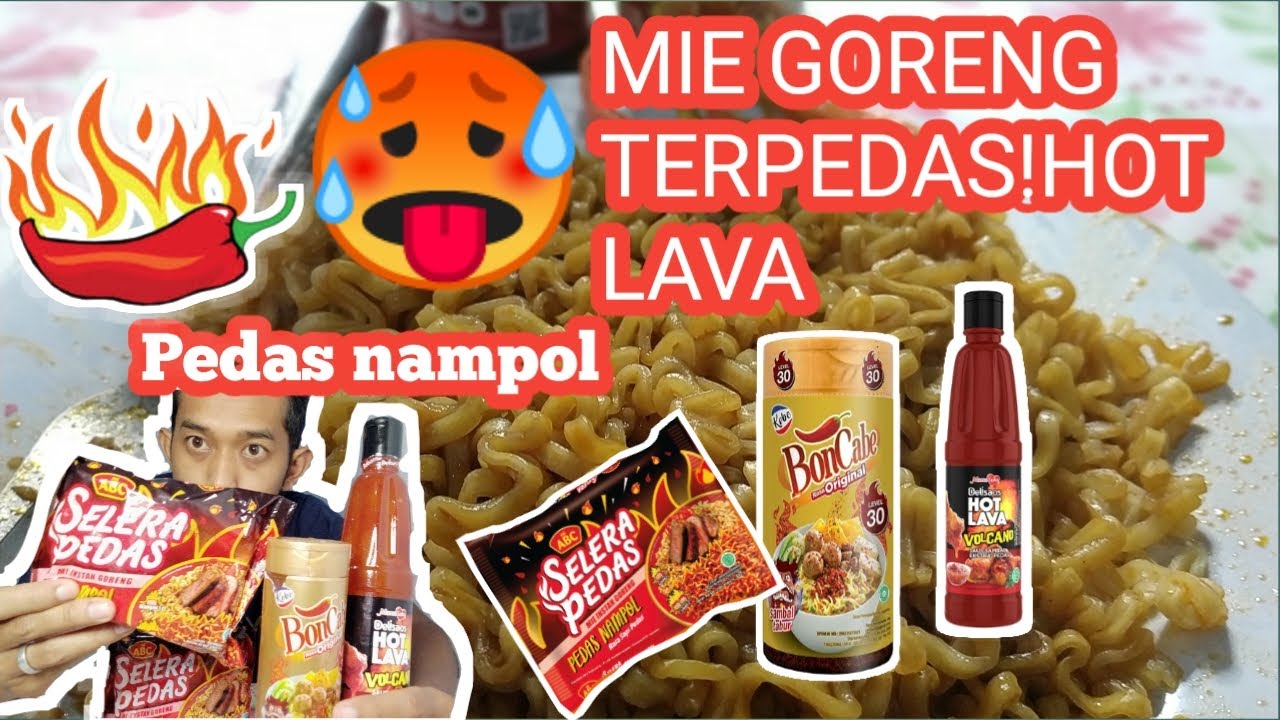 MIE ABC SELERA PEDAS! PAKE SAOS LAVA VOLCANO DAN BONCABE LEVEL 30 - YouTube
