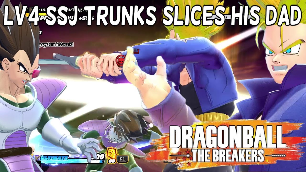 LVL4 SSJ TRUNKS slices his own Dad into pieces with BURNING SLASH ...