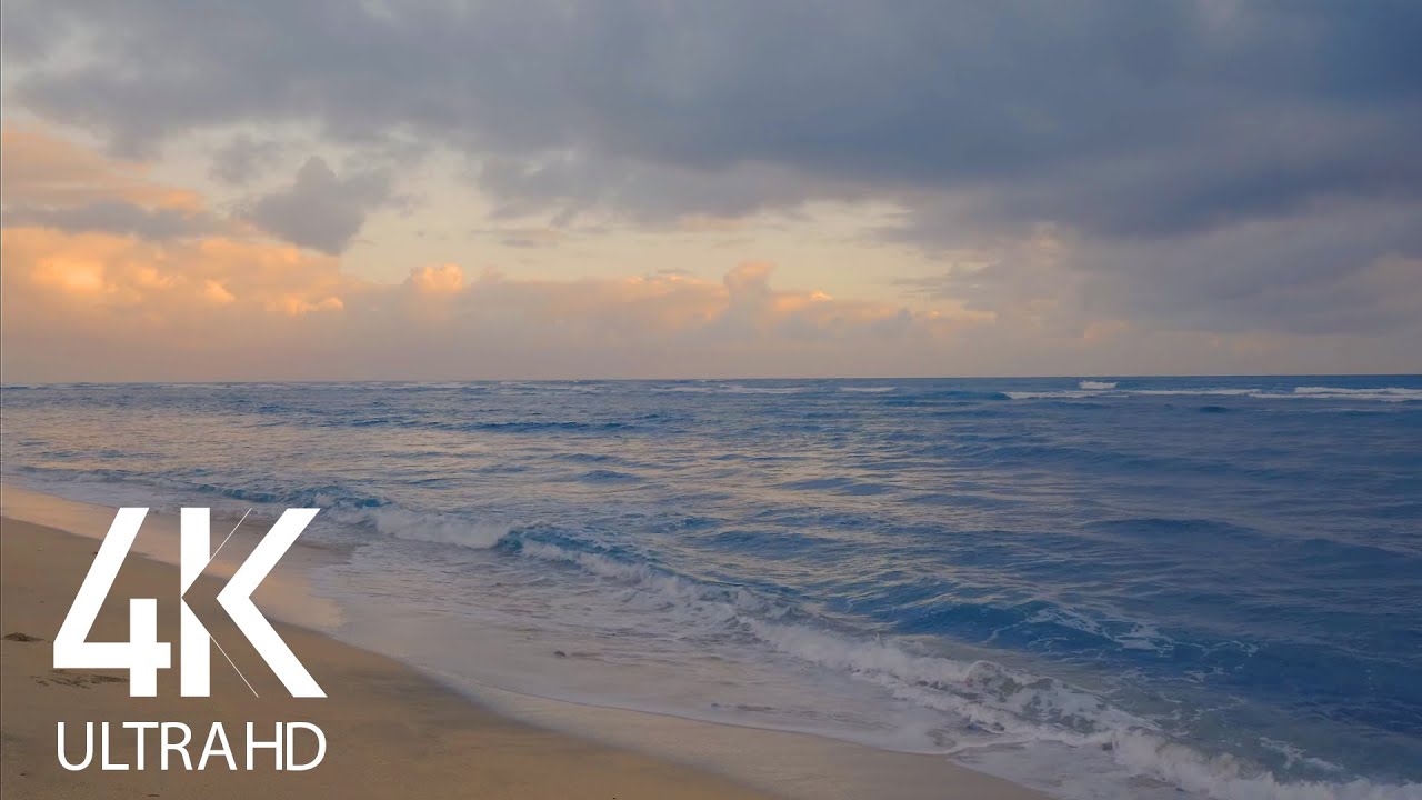 Fascinating Sunrise with Calming Ocean Waves Sound - 8 HOURS 4K Video ...