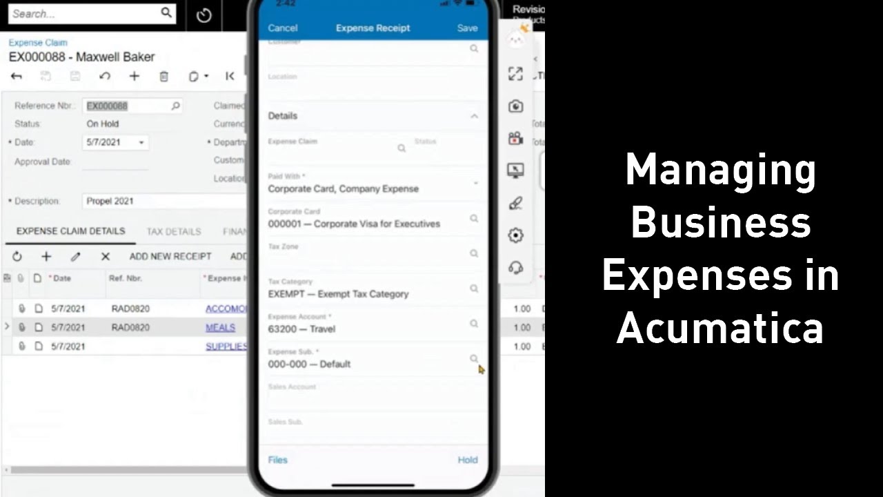 Managing Your Business's Expenses in Acumatica - YouTube