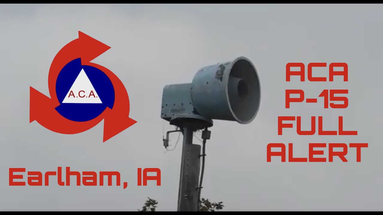 ACA P-15 - Siren Test | Full Alert | Earlham, IA - 10/3/20 - YouTube