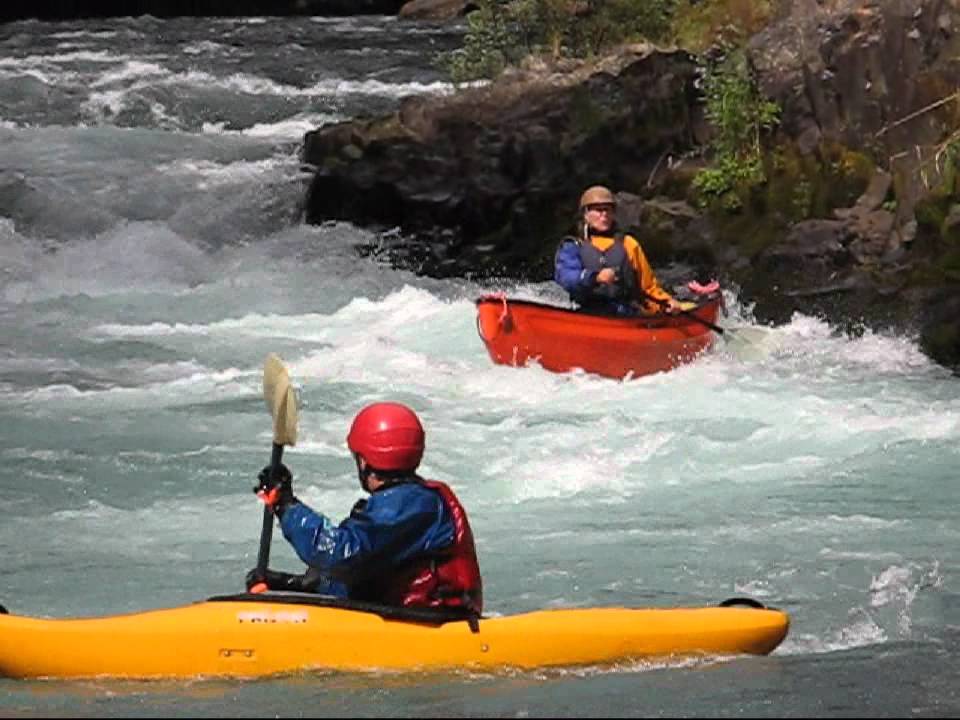 Canoeing the White Salmon River (Washington) @ 2.1 feet - YouTube