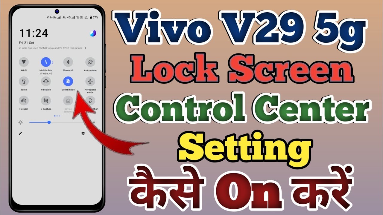 Vivo V29 5g Lock Screen Control Centre Setting Kaise On Kare // Control ...