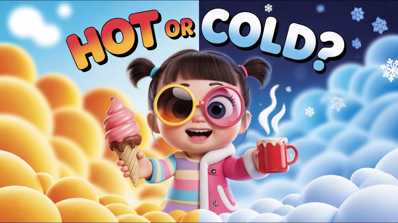 Hot and Cold Song ️☀️ | Fun Opposites Rhyme for Kids | Learn Weather ...