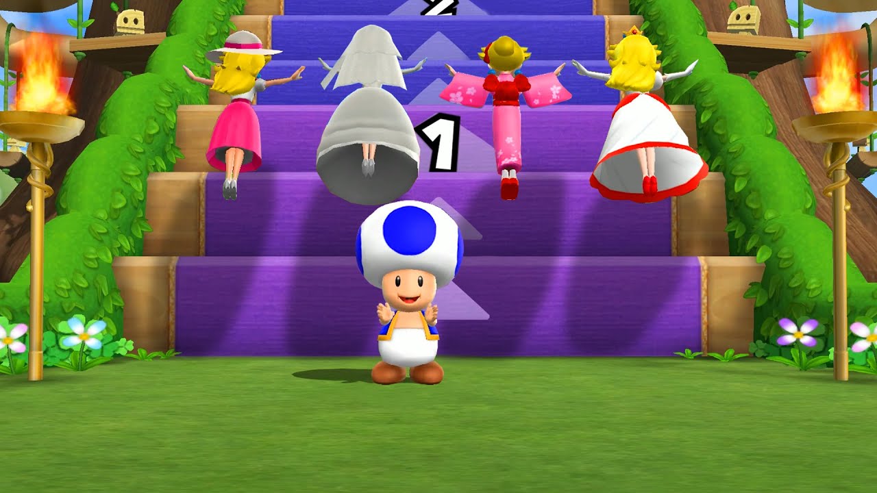 Step It Up Mario Party 9 - Peach Vacation Vs Peach Wedding Vs Peach ...