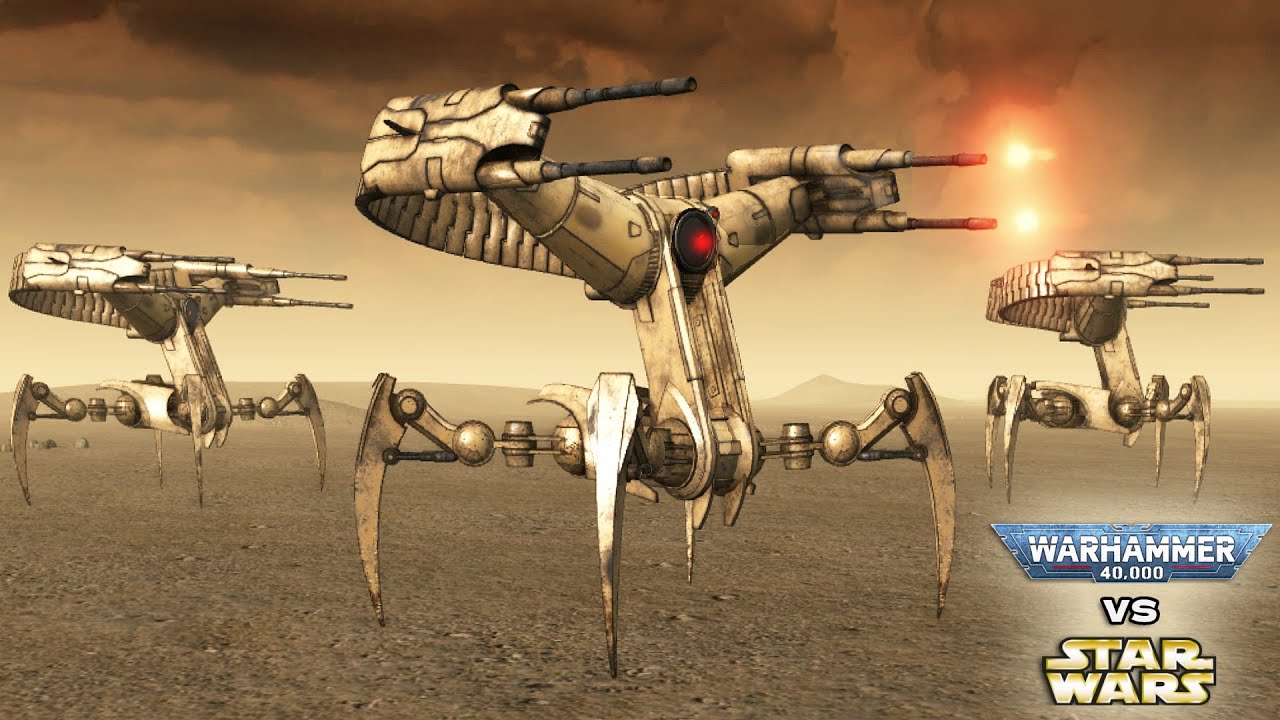 STAR WARS vs WARHAMMER 40K: CIS Battle Droids vs Adeptus Mechanicus ...