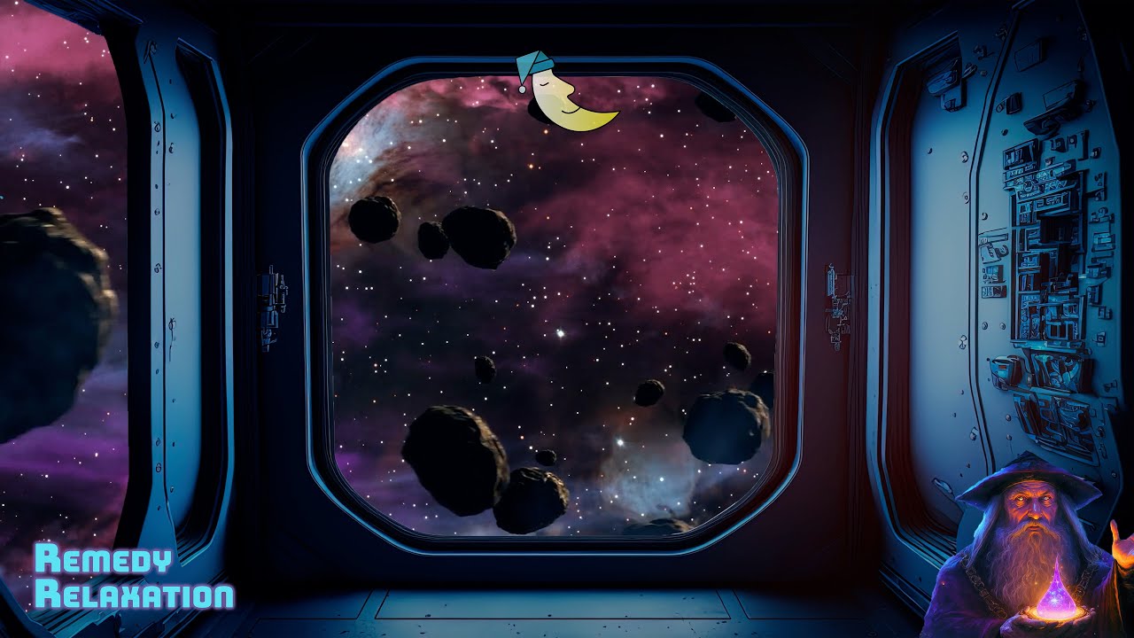 RELAXING NIGHT in SPACE for SLEEPING | Space Travel and Rumbling ...