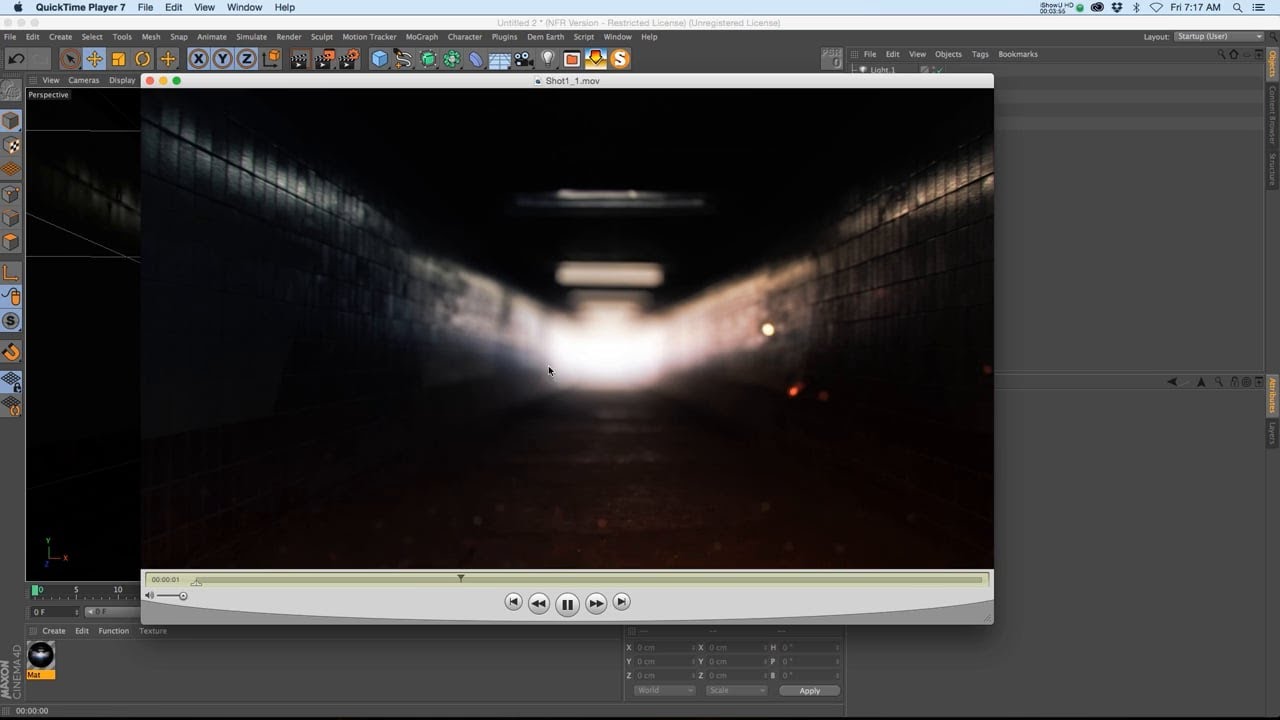 C4D Tutorial Beginning Camera Projection Tunnel - YouTube