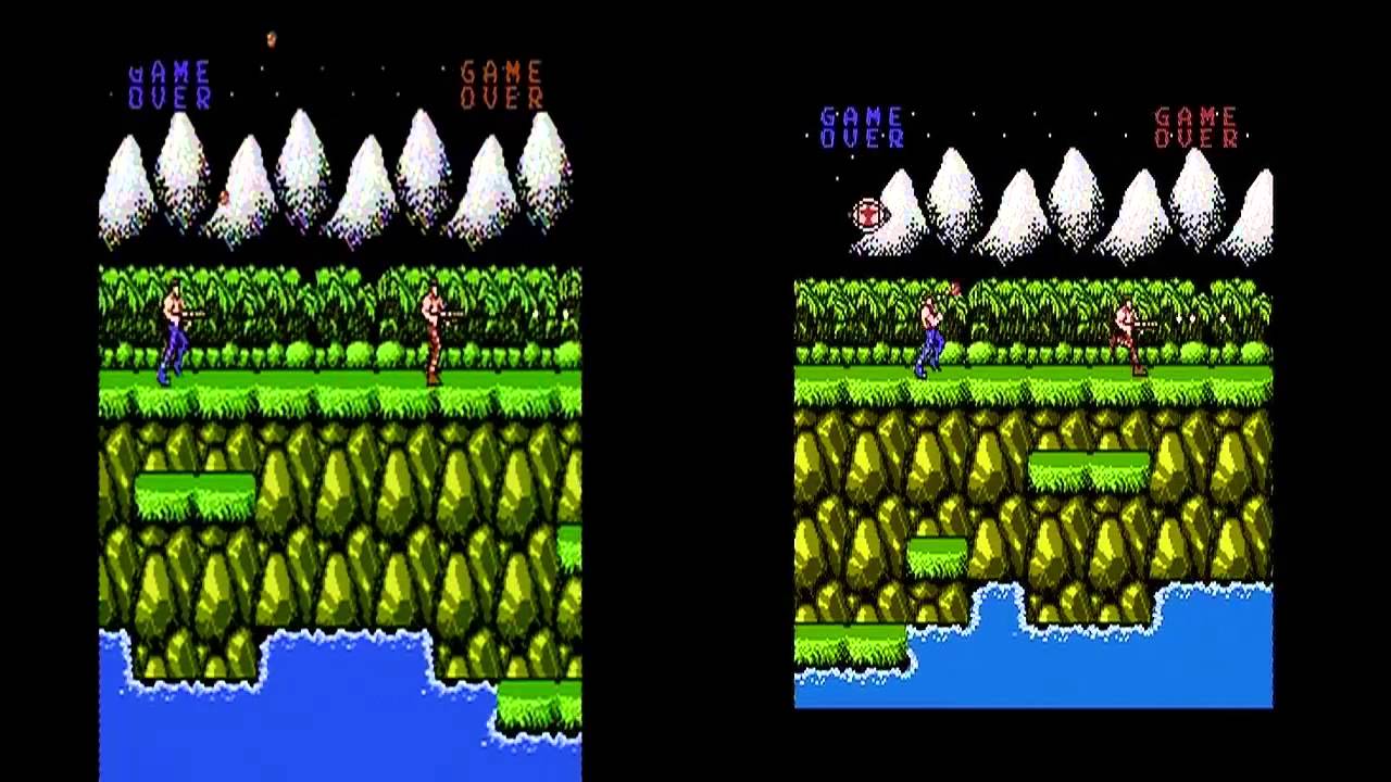 Contra: AV Famicom and PAL NES comparison - YouTube
