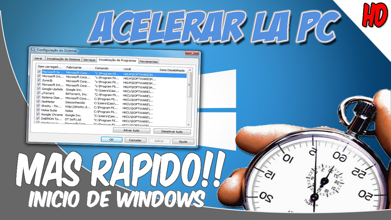 Como Acelerar el Arranque de la Pc - YouTube