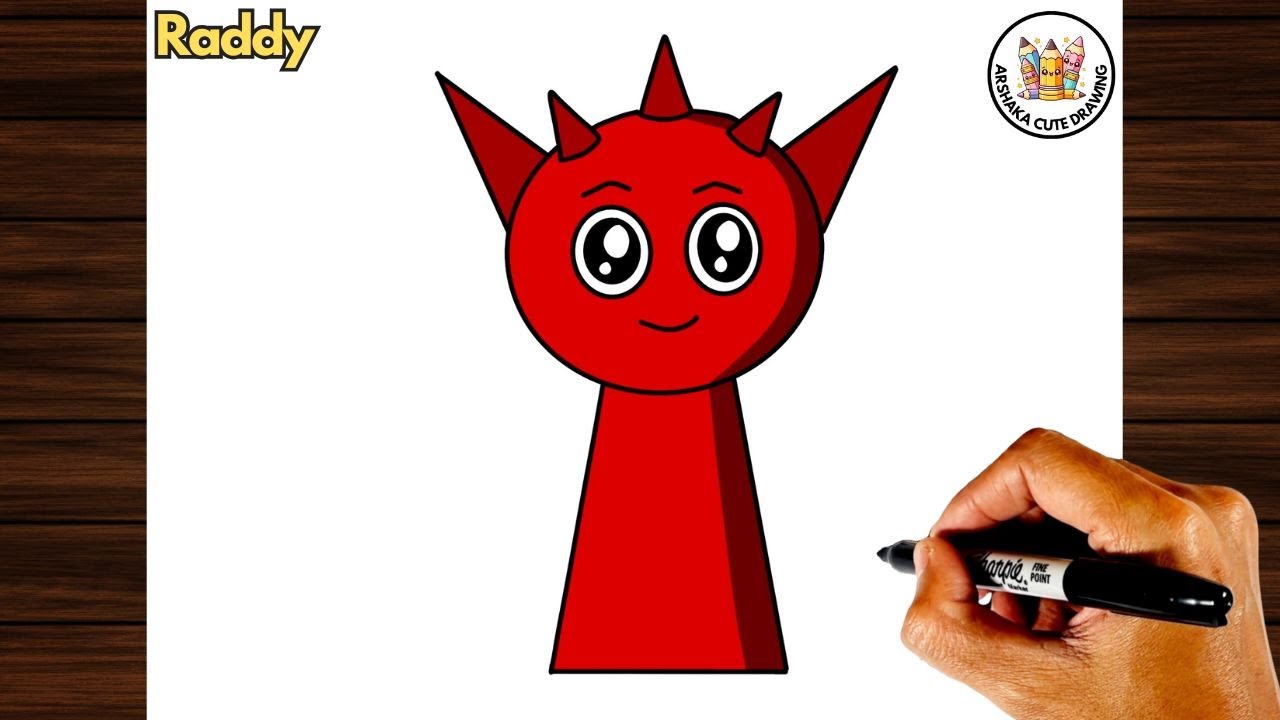 How to Draw Cute Raddy from Incredibox Sprunki Easy Step by Step - YouTube