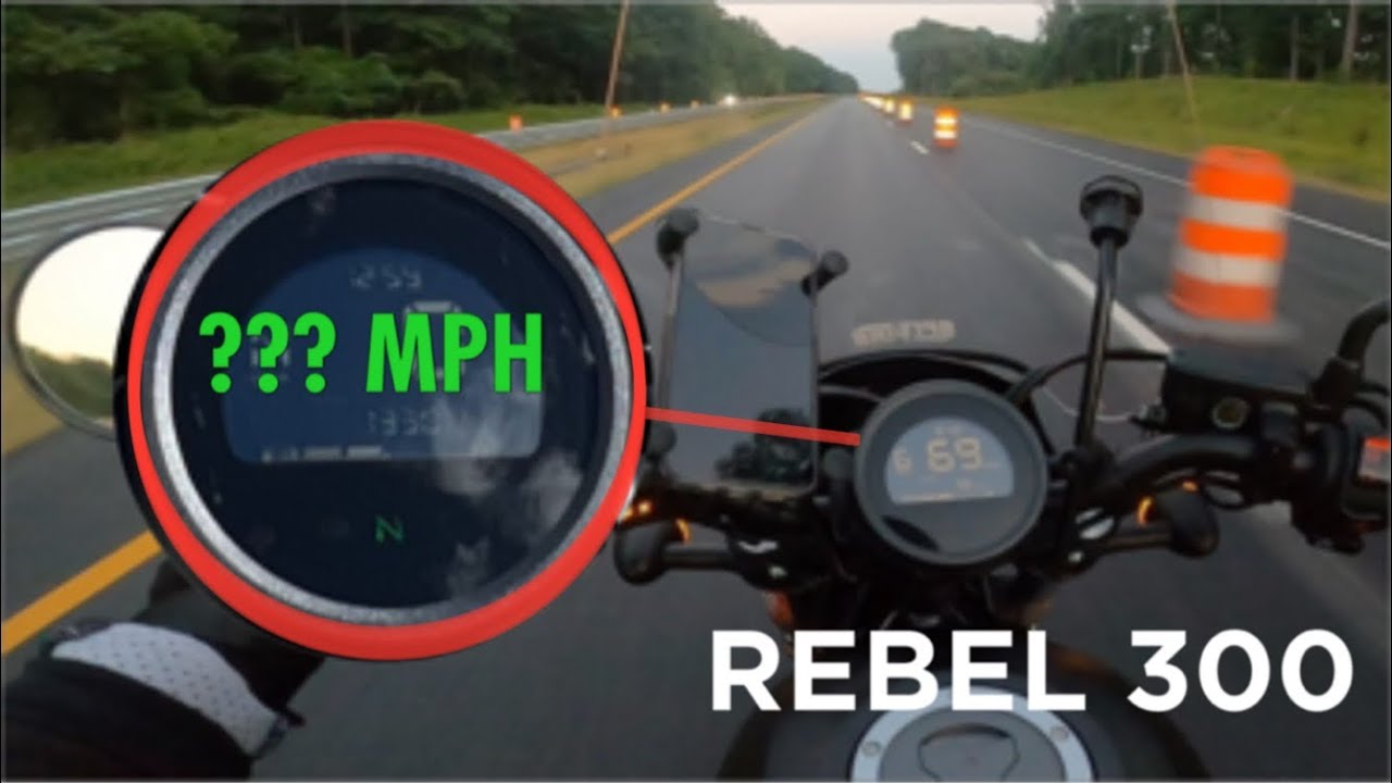 Honda Rebel 300 Top Speed - YouTube