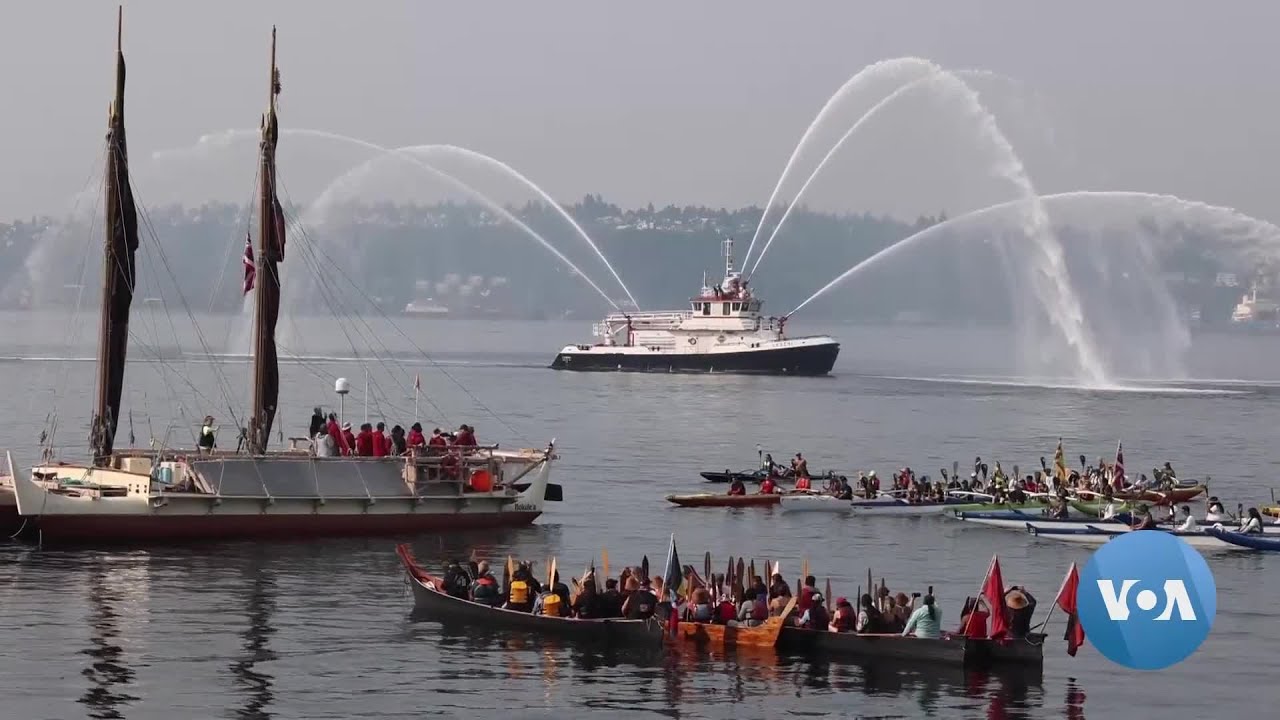 Tribes of US Pacific Northwest Greet Crew of Traditional Polynesian ...