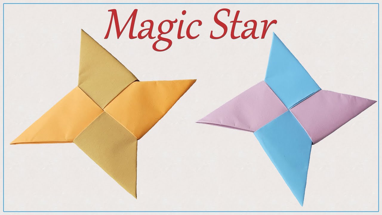 Ninja Star | Paper Magic Star | Origami Paper Star - YouTube