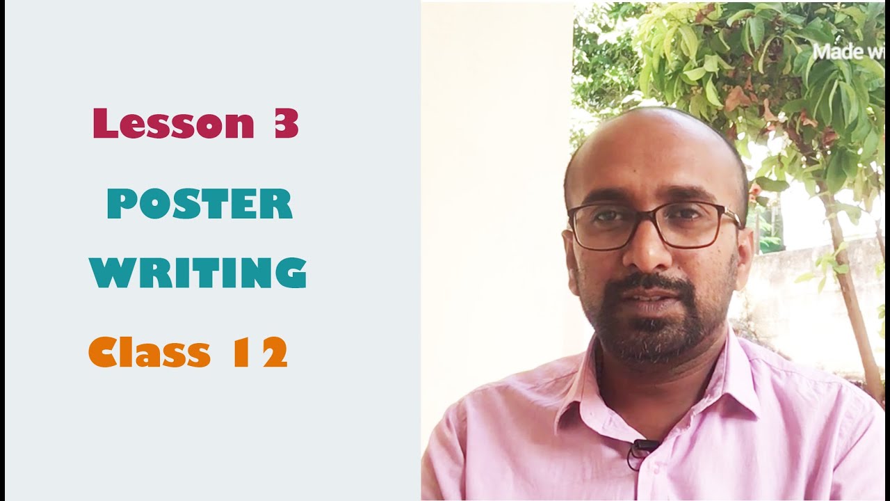 Lesson 3. Poster Writing English Core Class 12 and Class 11 - YouTube