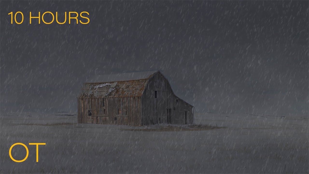 Winter Barn | Blizzard, Howling Wind and Blowing Snow for Relaxation ...